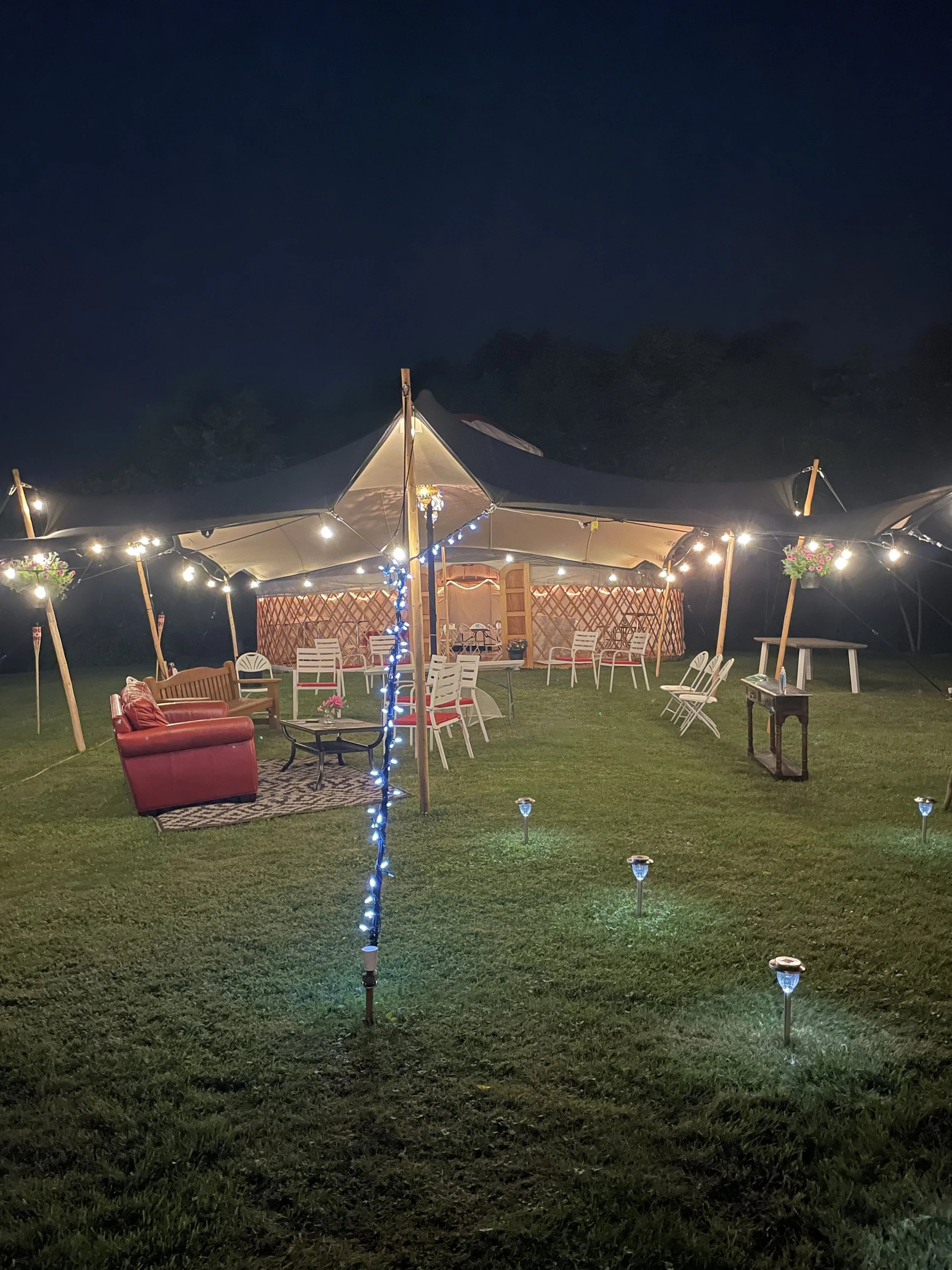 Small Stretch Tents Rentals for Events in Nova Scotia — Little Foot Yurts