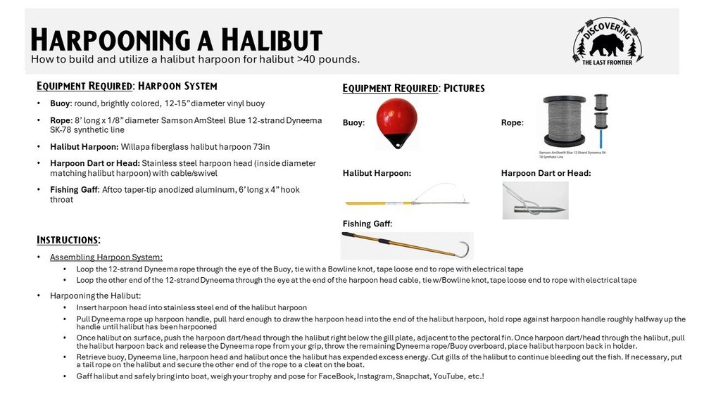 Harpooning a Halibut — Bear Cove Retreat