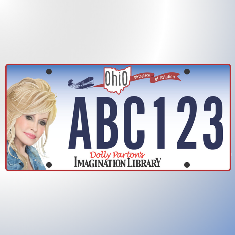 Dolly Parton's License Plate in Ohio — Ohio Imagination Library