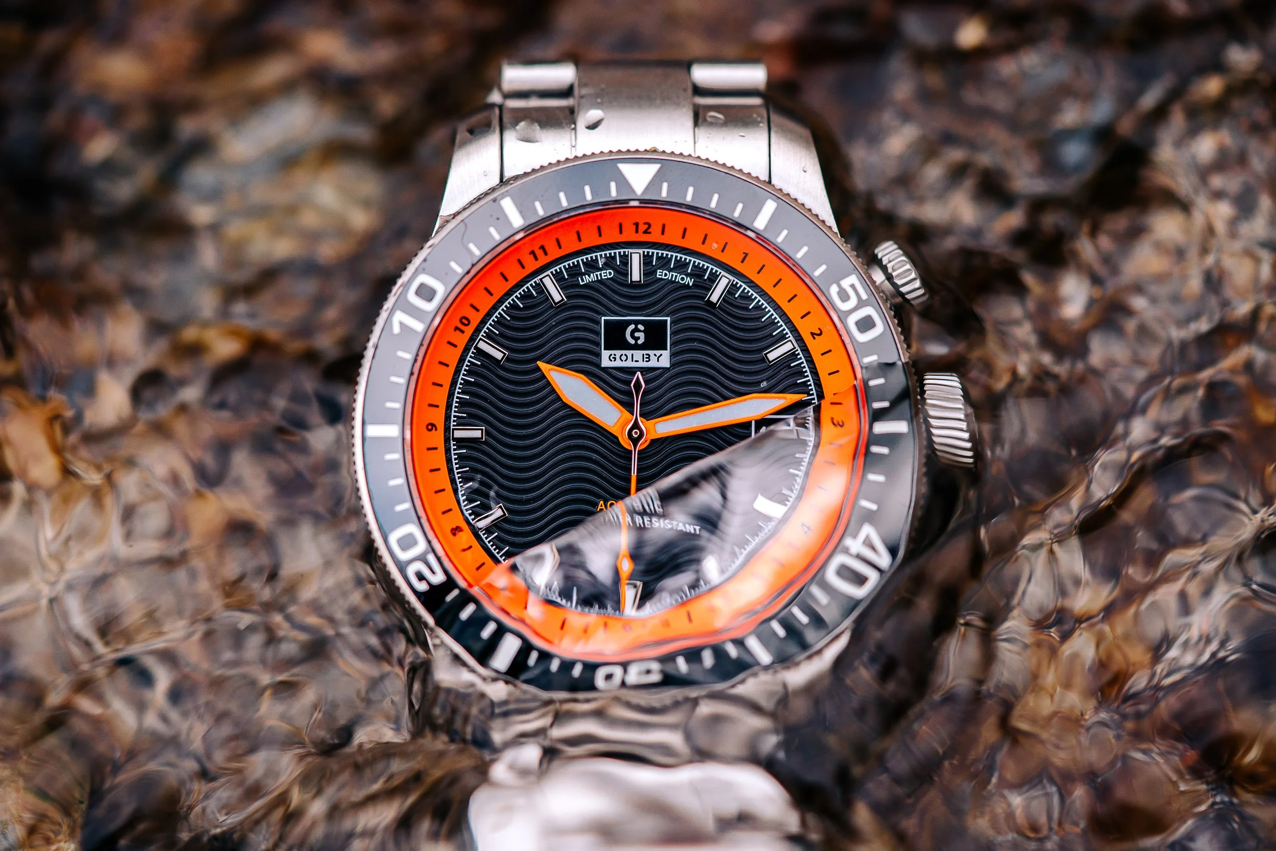 Black Orange Aquareef 41mm Dive Watch From UK Microbrand Specialist ...