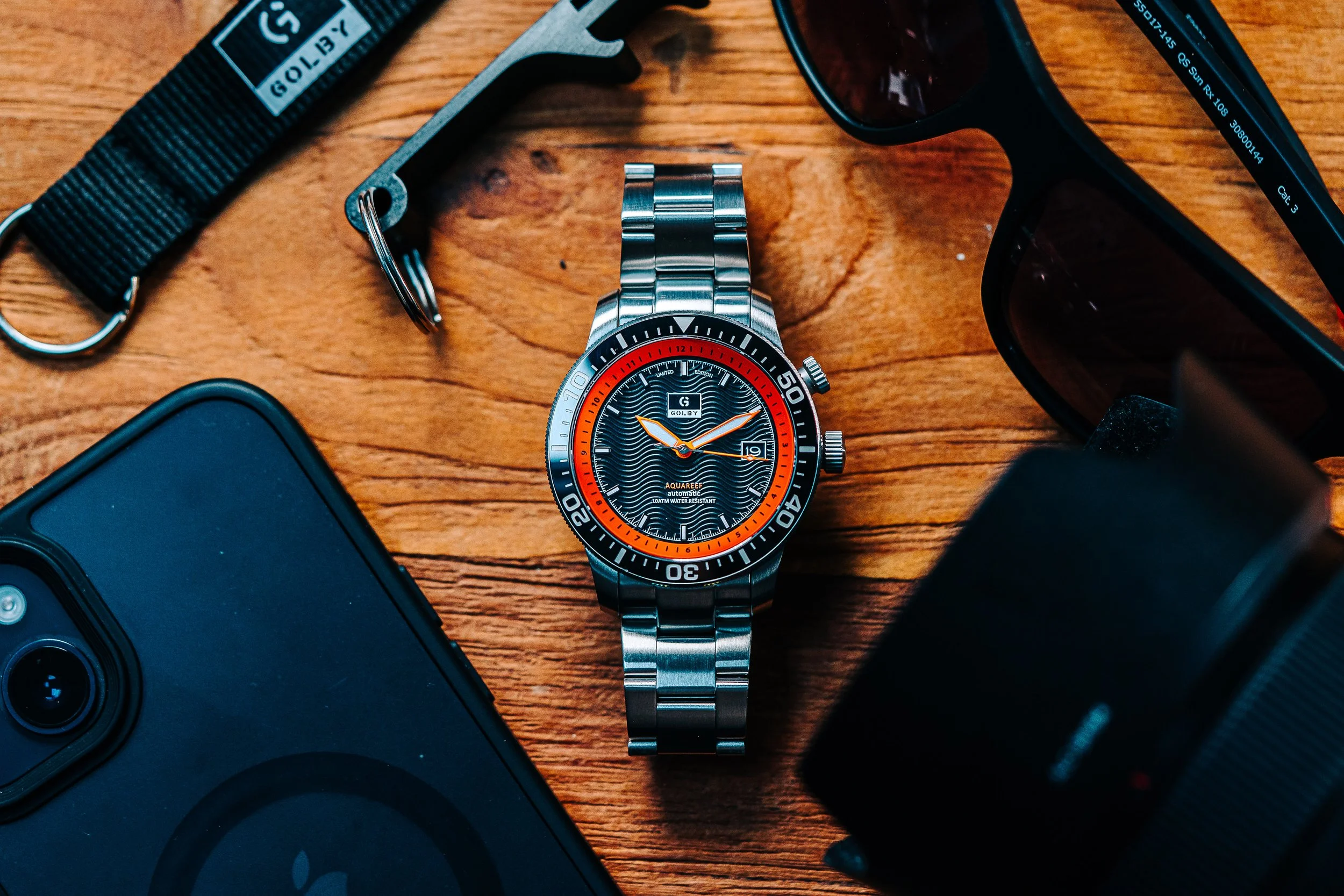 Black Orange Aquareef 41mm Dive Watch From UK Microbrand Specialist ...