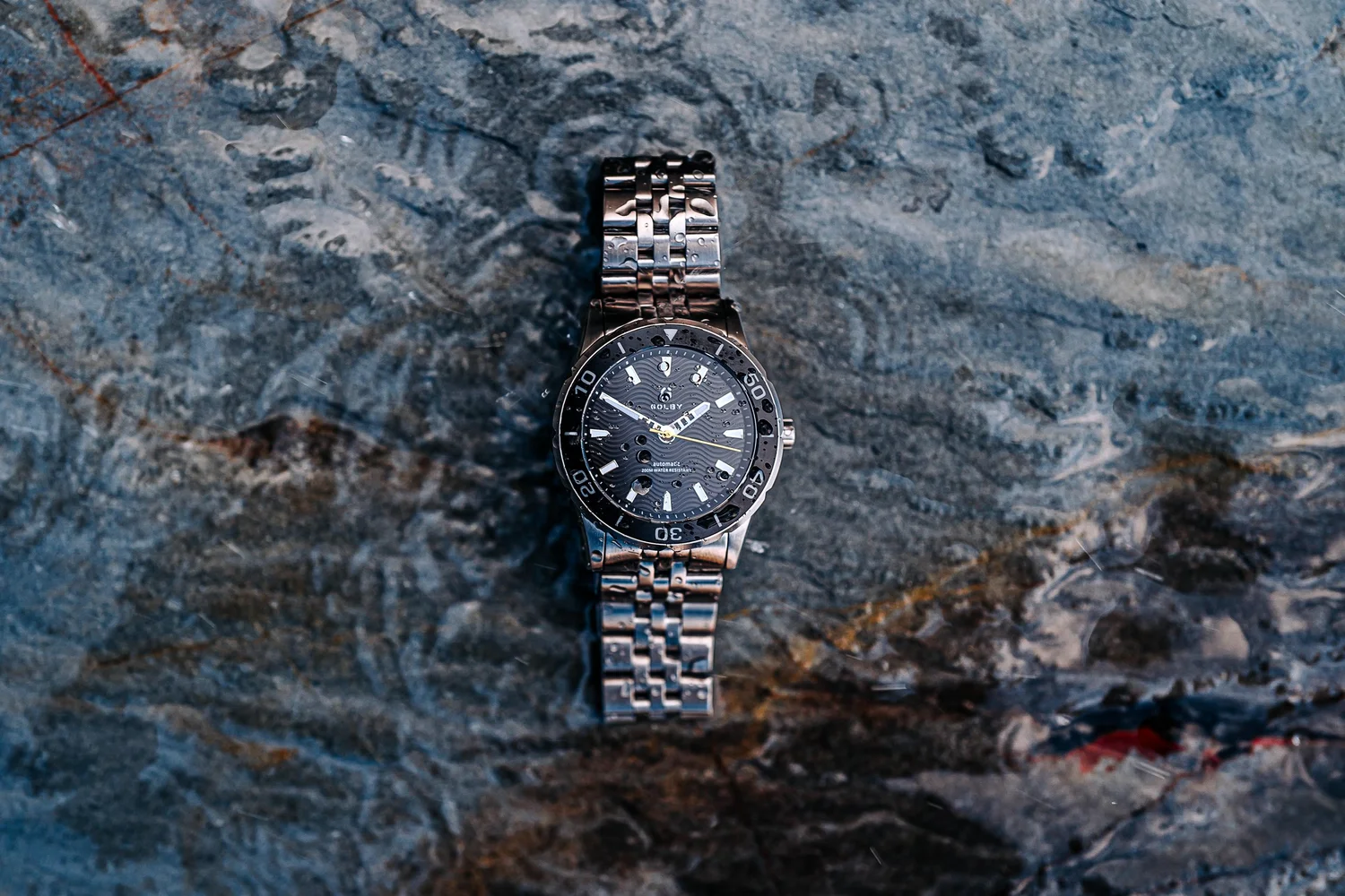 White & Teal Aquareef Dual Timer Watch — Golby Watches and Straps