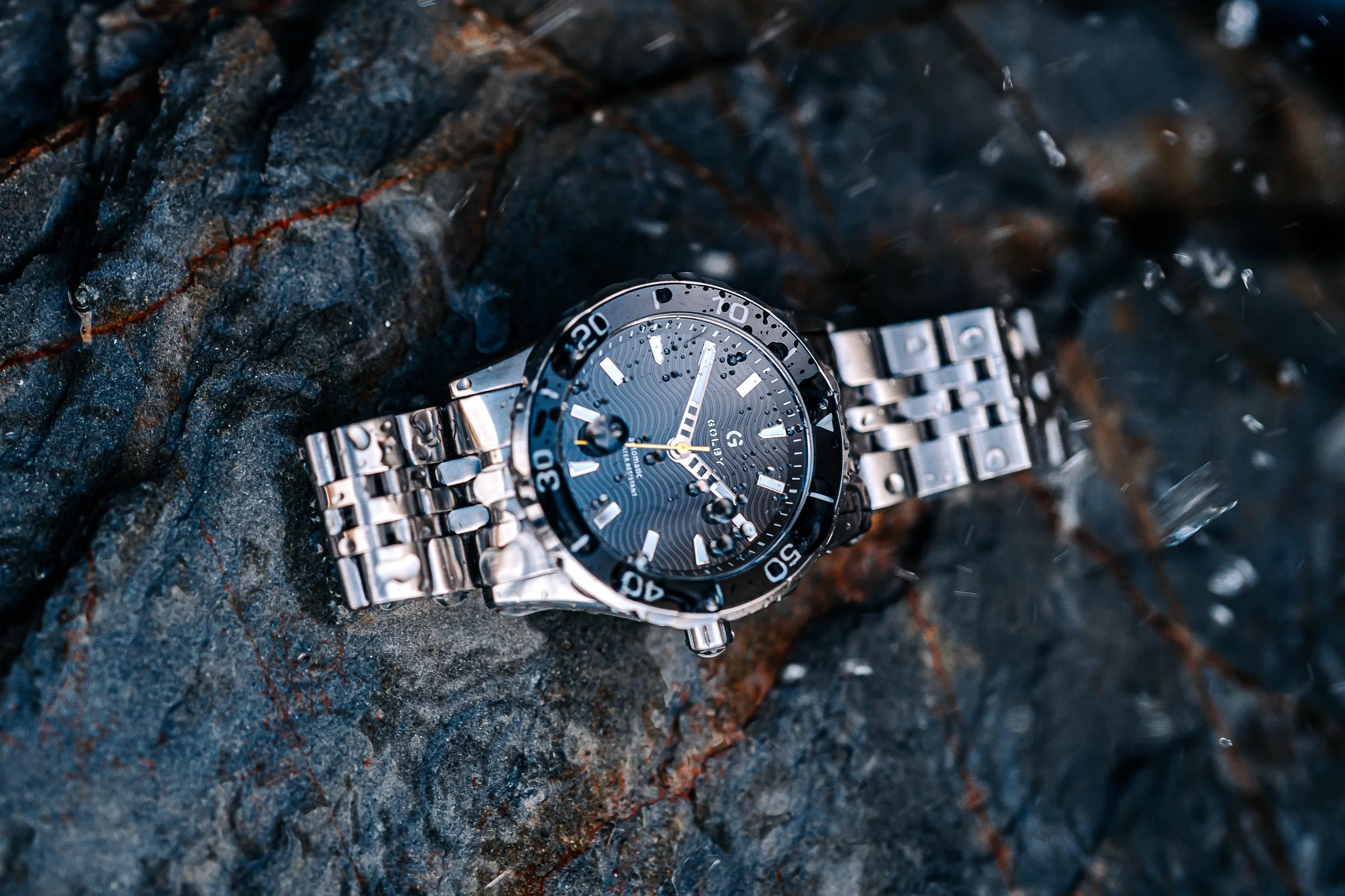 White & Teal Aquareef Dual Timer Watch — Golby Watches and Straps