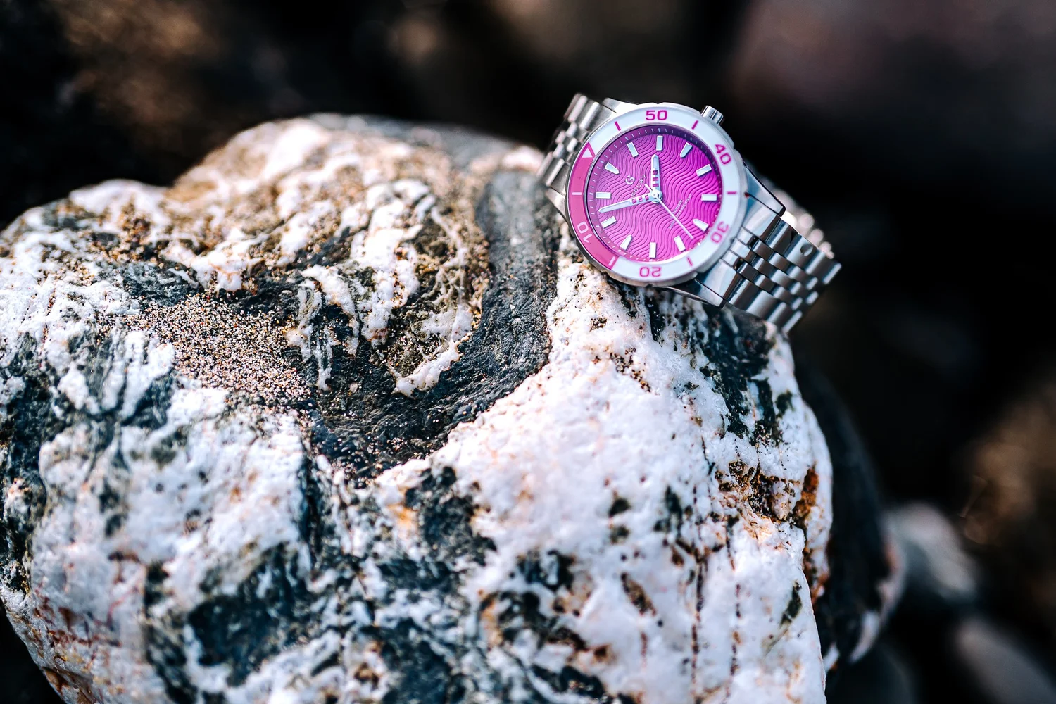 White & Teal Aquareef Dual Timer Watch — Golby Watches and Straps