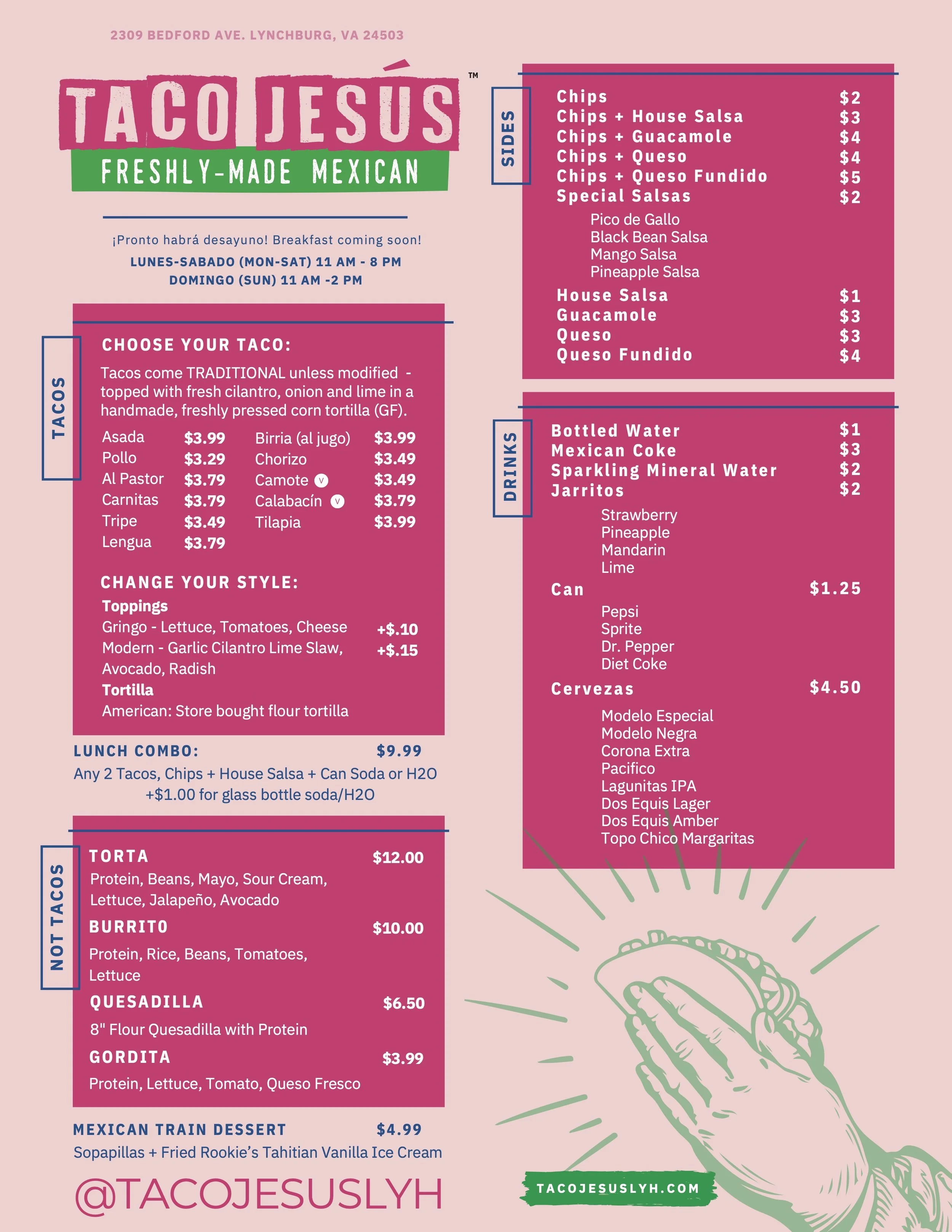 Lunch & Dinner — Taco Jesús