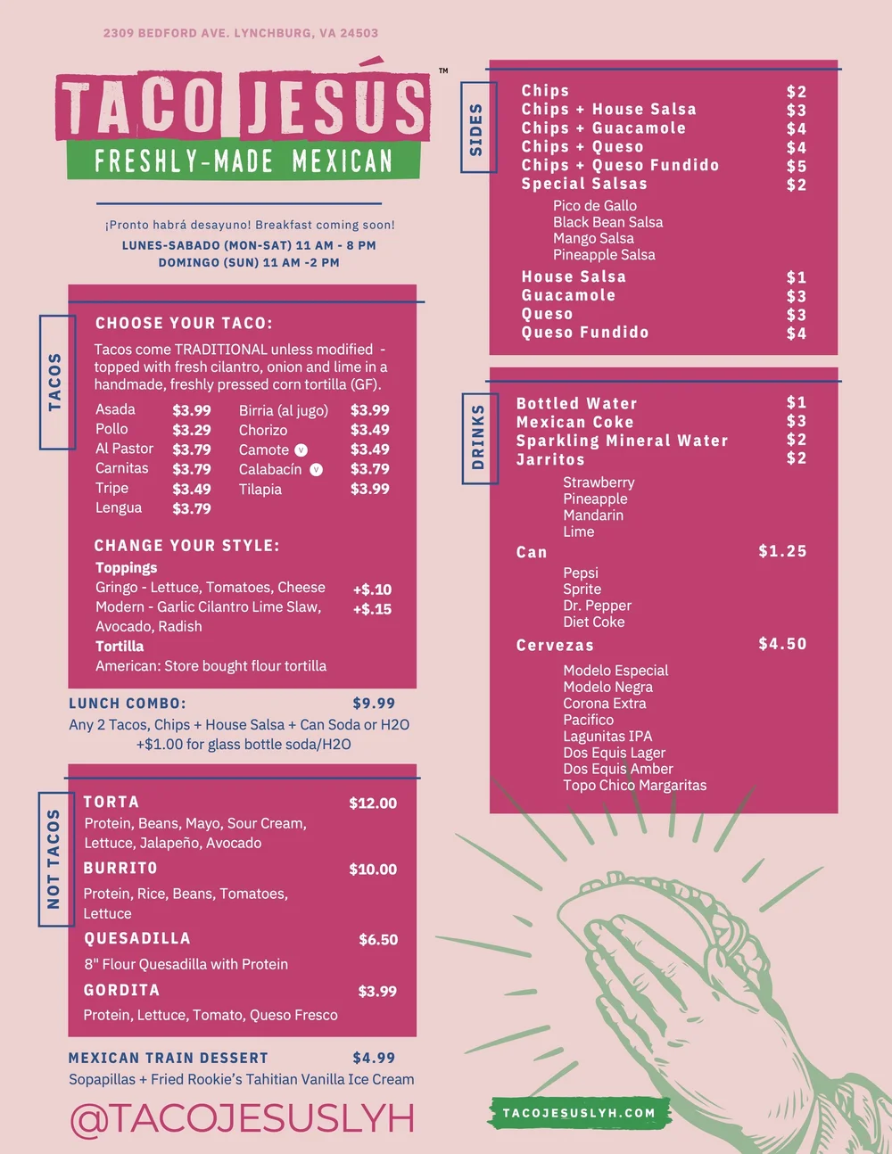 Lunch & Dinner — Taco Jesús