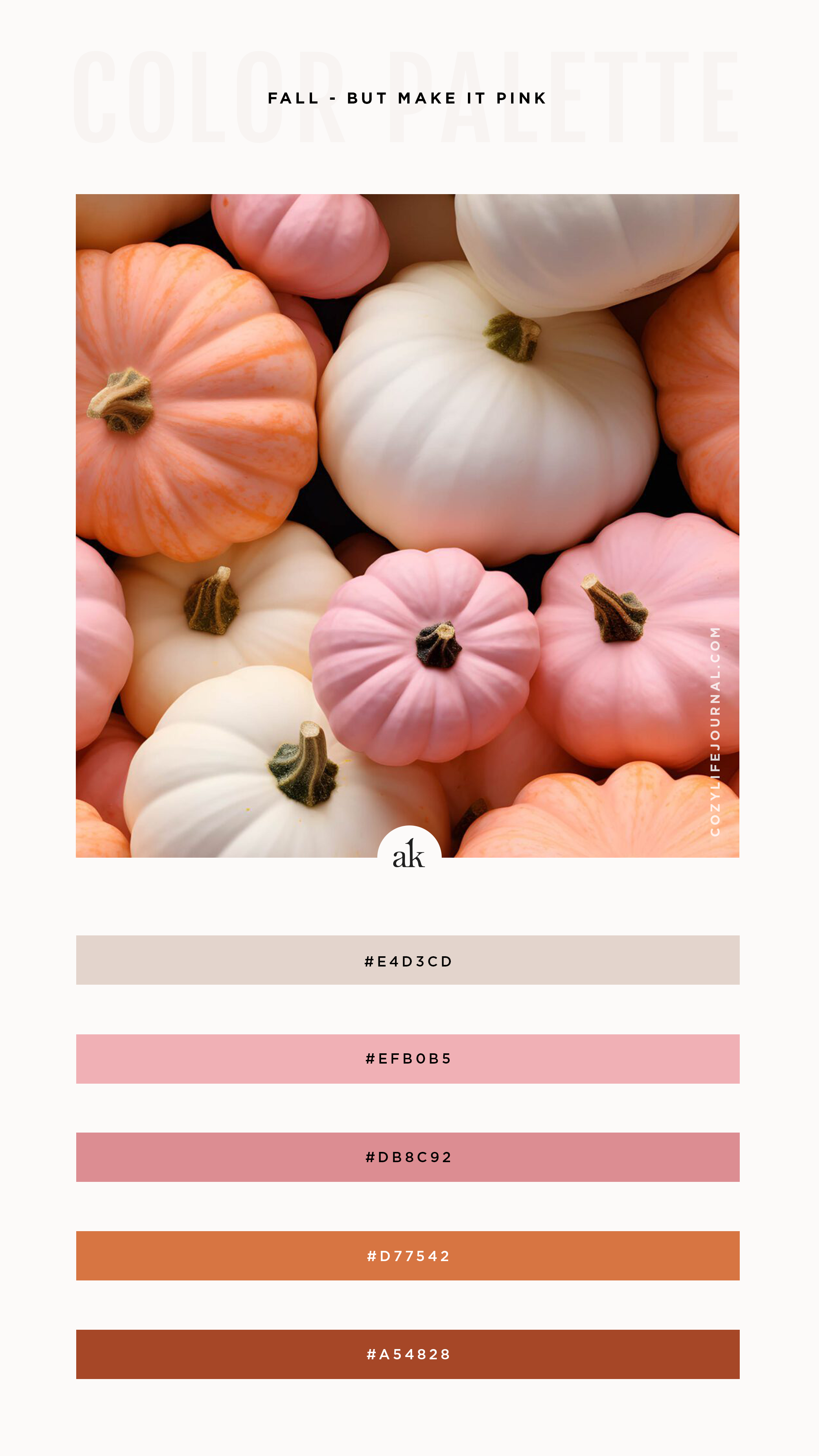 a pink-pumpkin-inspired color palette | Akula Kreative