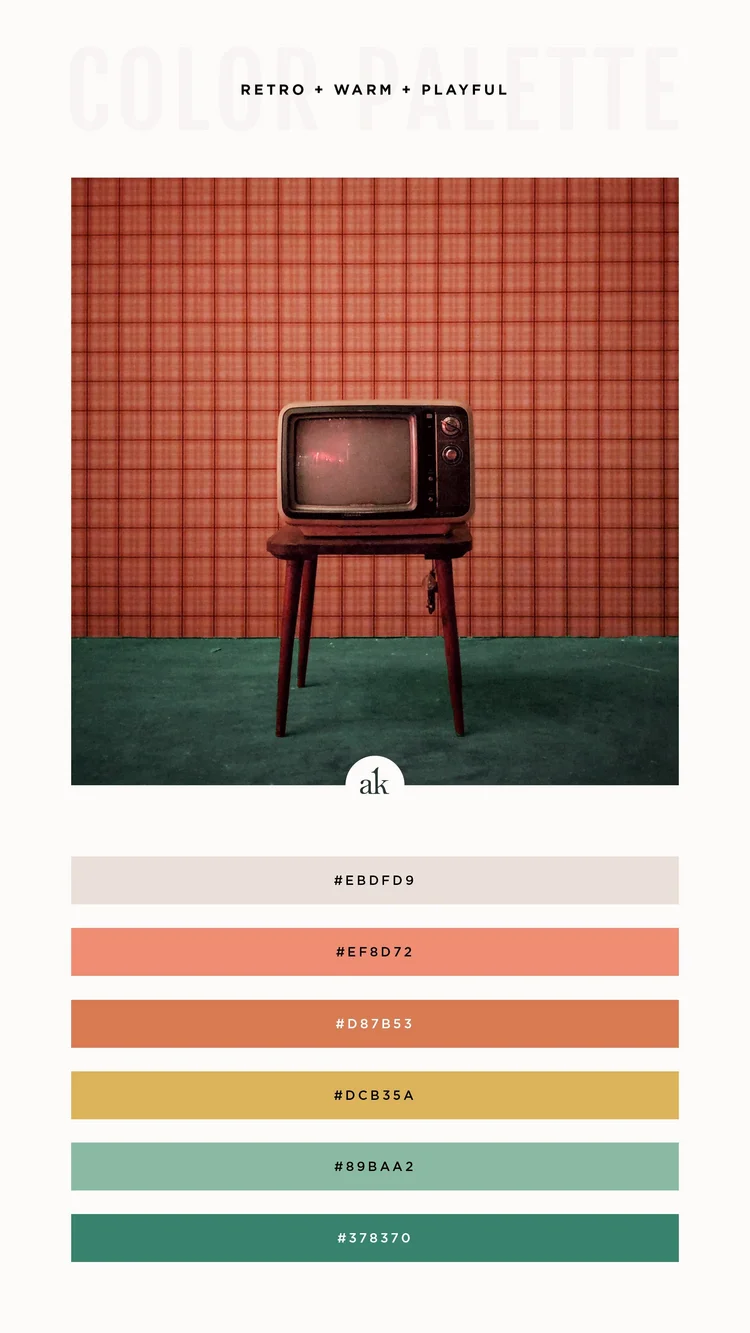a retro-tv-inspired color palette | Akula Kreative