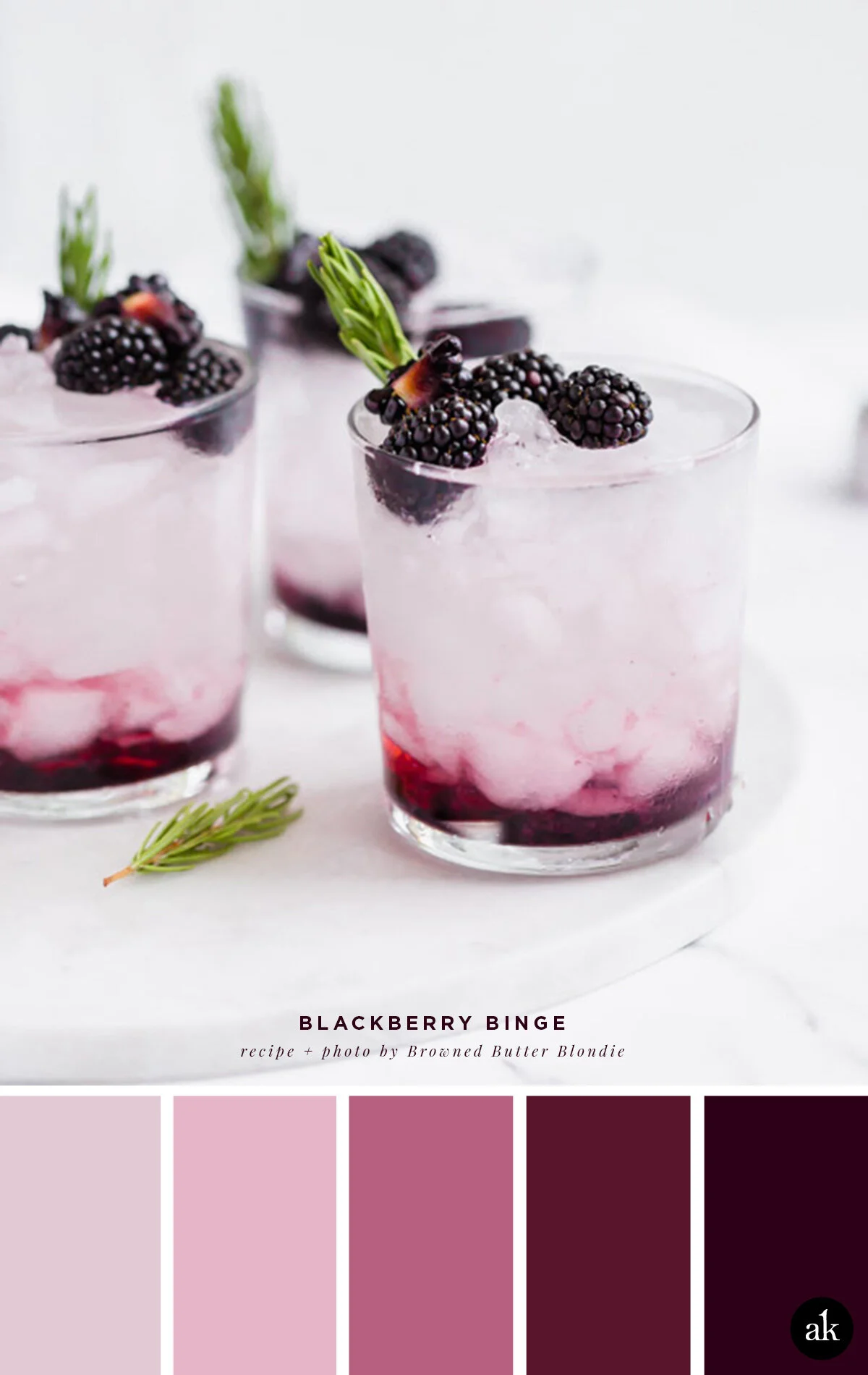 a blackberry-cocktail-inspired color palette | Akula Kreative