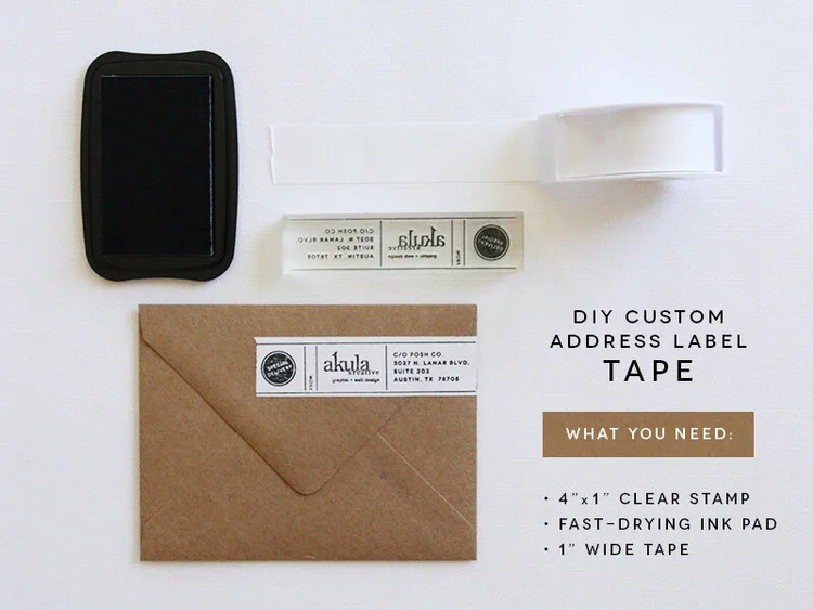 DIY custom address label tape — AKULA | artful identities for the ...