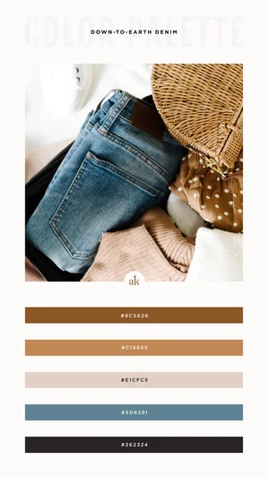 a denim-inspired color palette | Akula Kreative