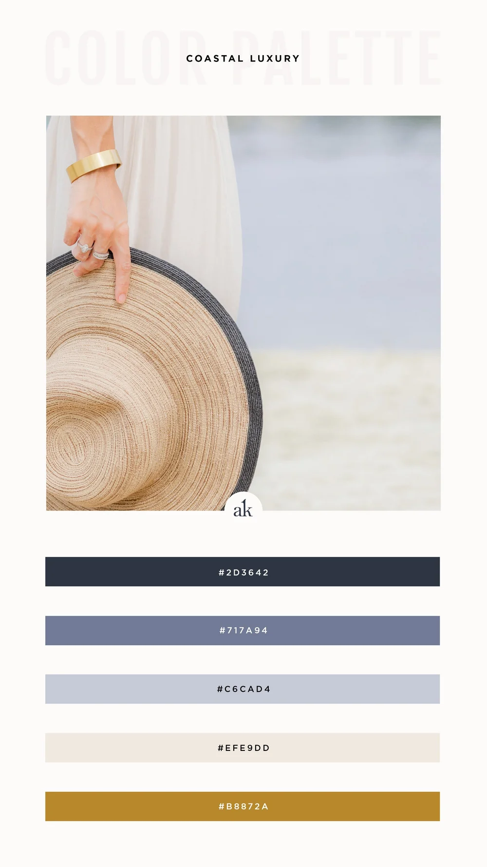 a beach-hat-inspired color palette | Akula Kreative