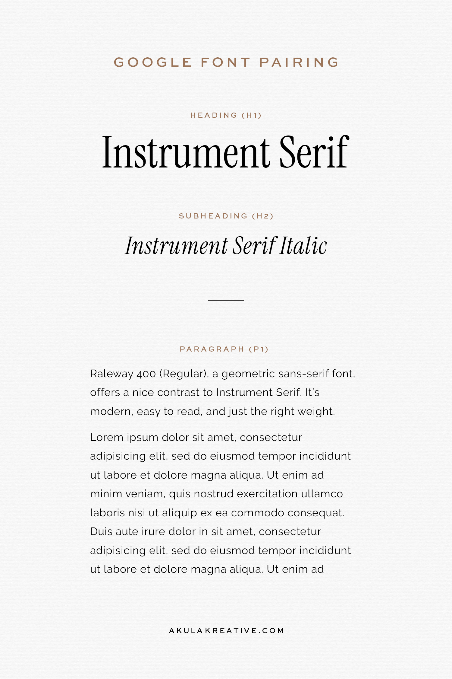 5 Days of Free Google Font Pairings — AKULA | story-driven brands and ...