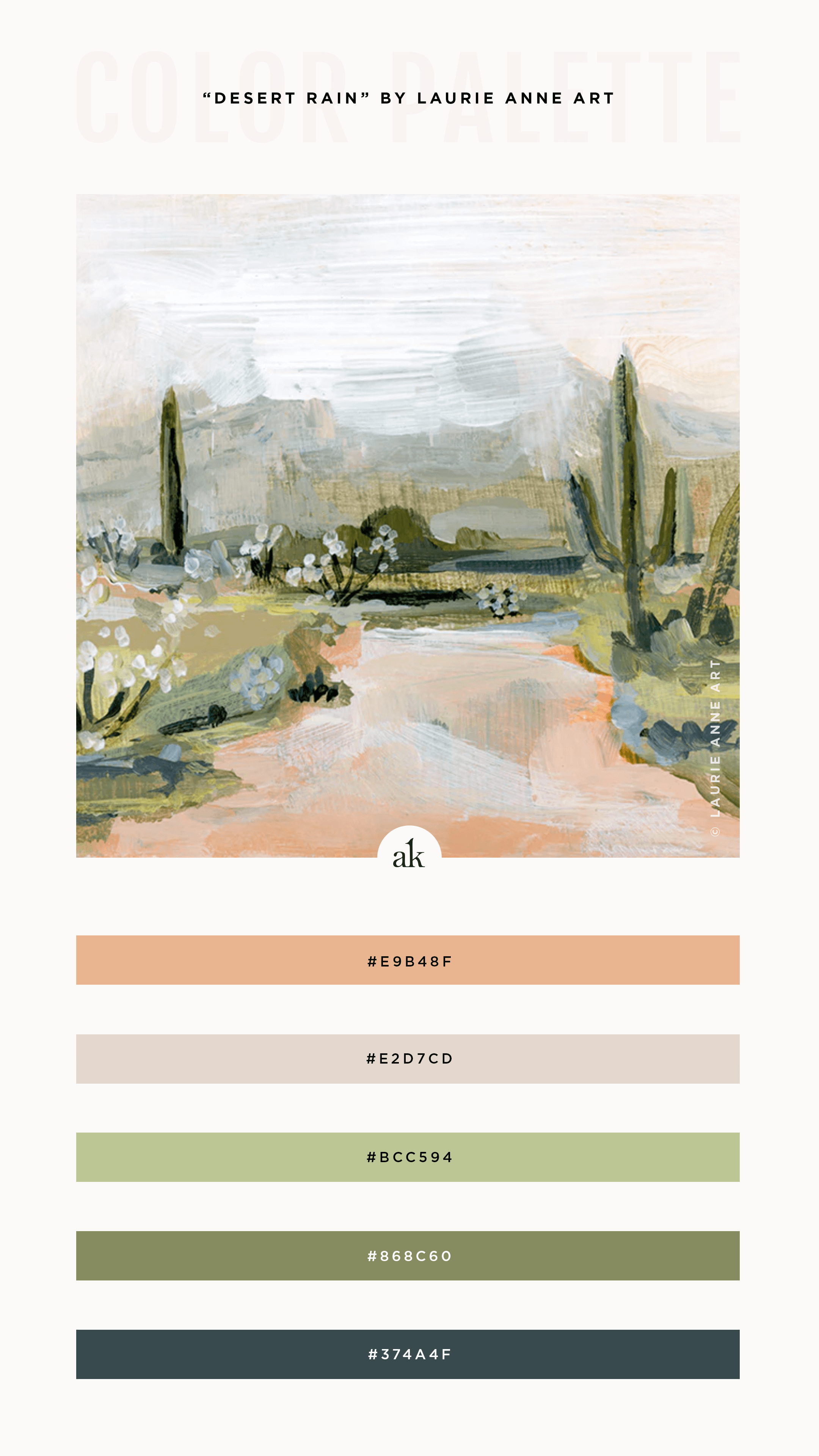 a lush desert-inspired color palette | Akula Kreative