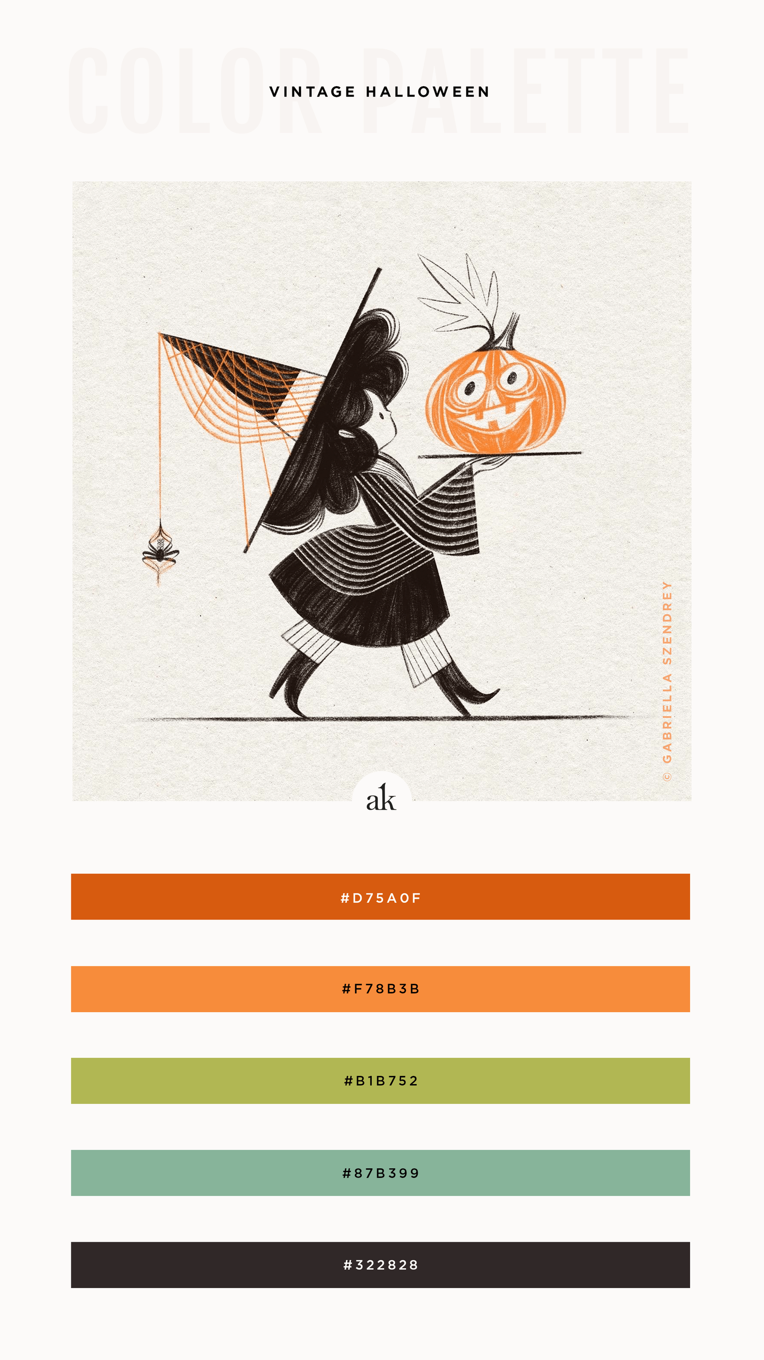 a vintage, witch-inspired color palette | Akula Kreative