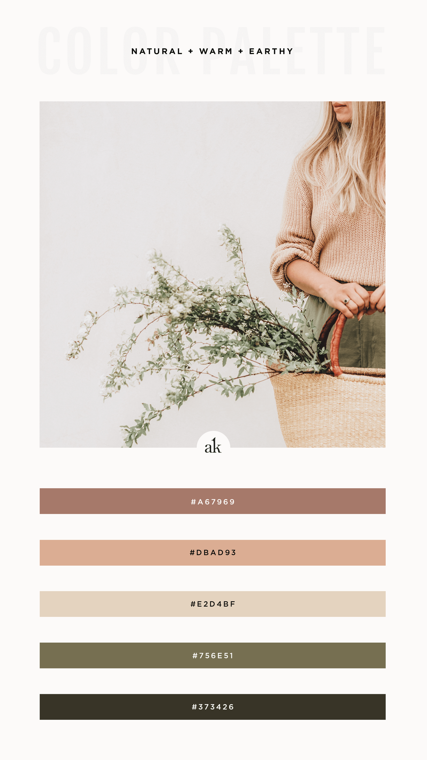 a natural, earthy color palette | Akula Kreative