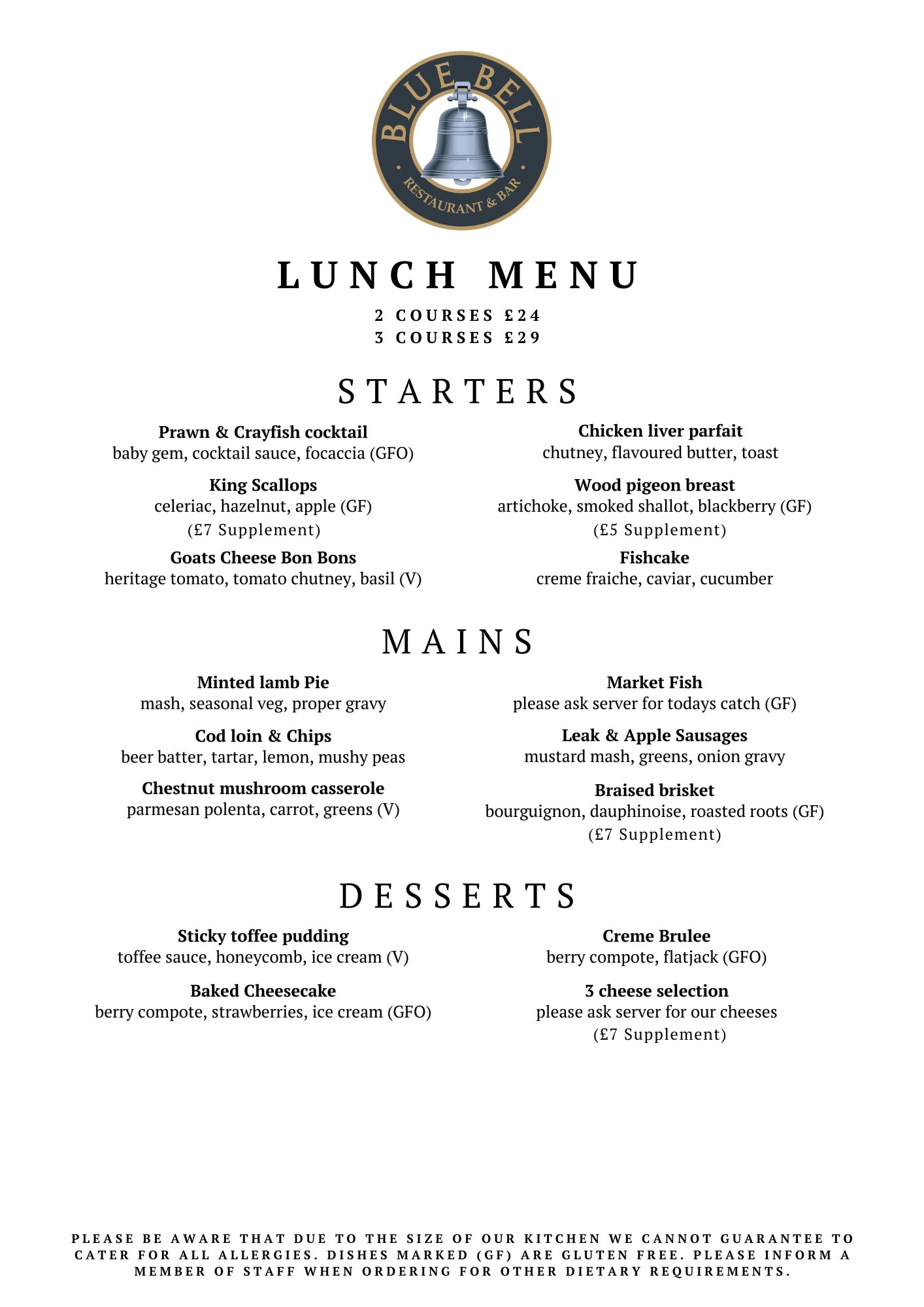 The Blue Bell | Dine, Drink, Reserve Now