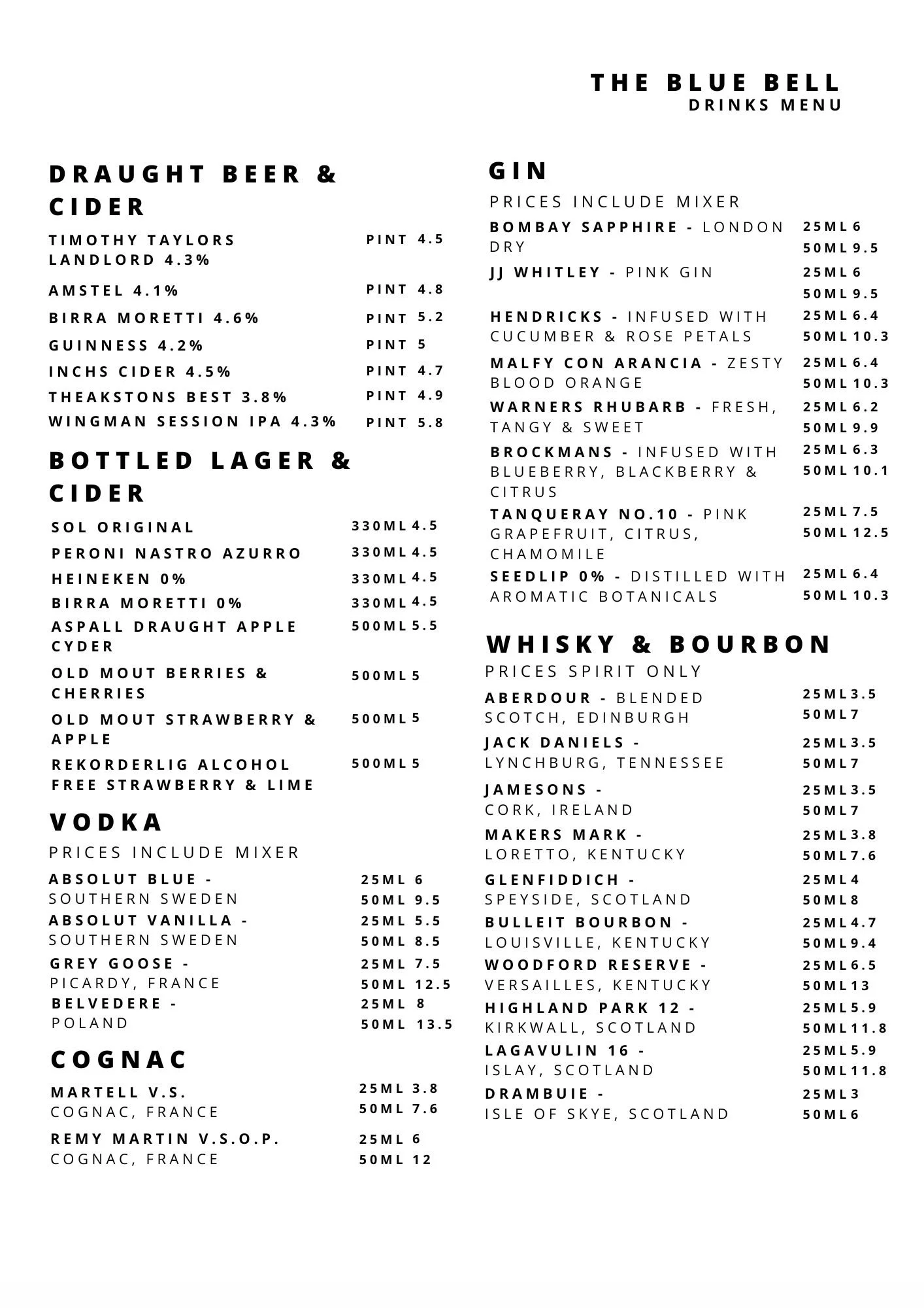 Drink — The Blue Bell