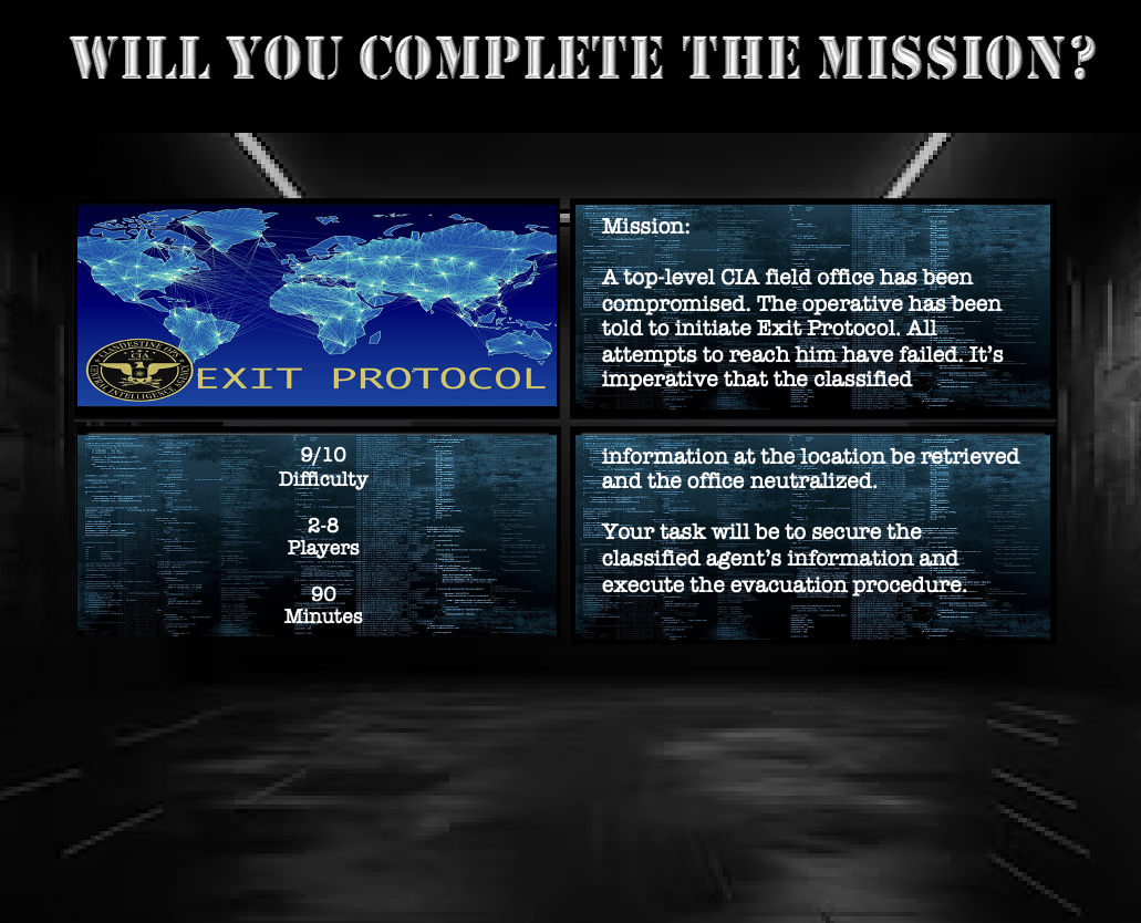 Exit Protocol - Murfreesboro's First 90 Minute Escape Room