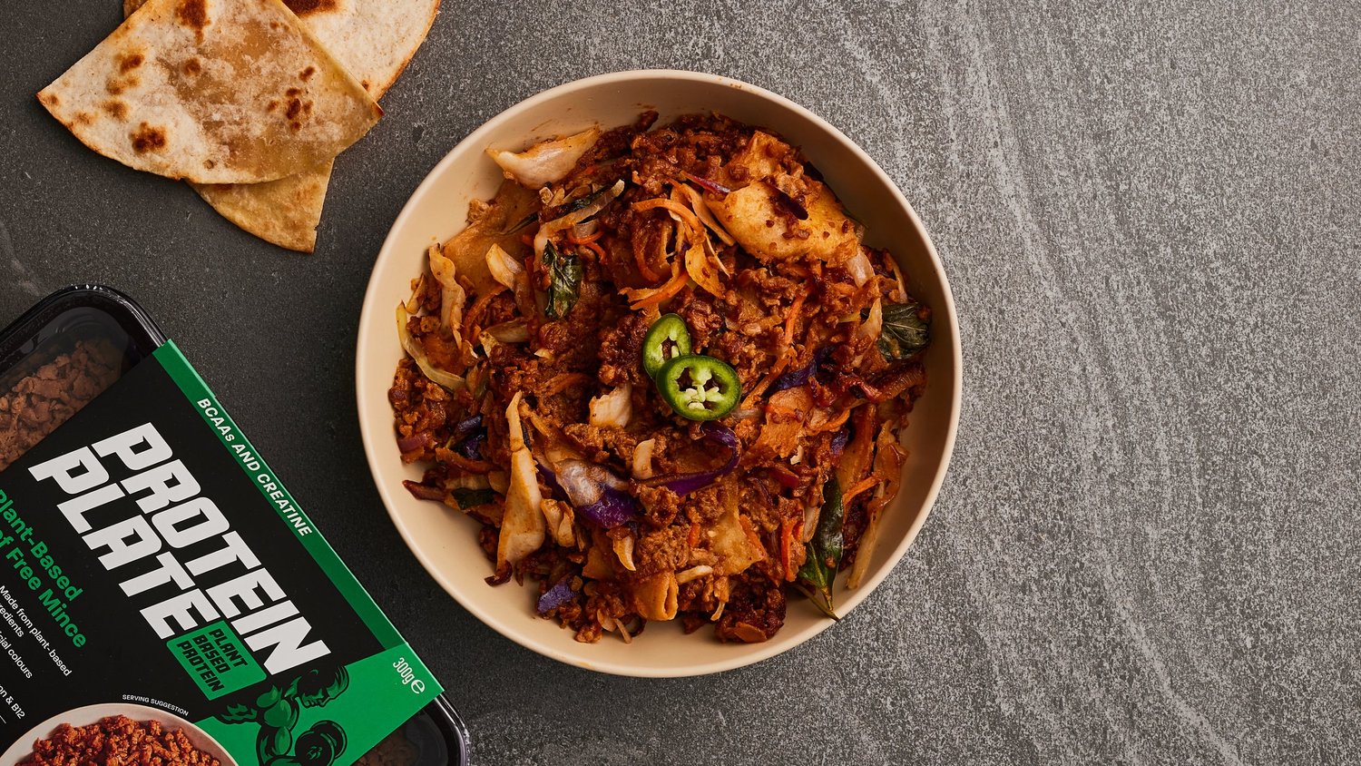 Sri Lankan plant based beef kottu roti — Protein Plate