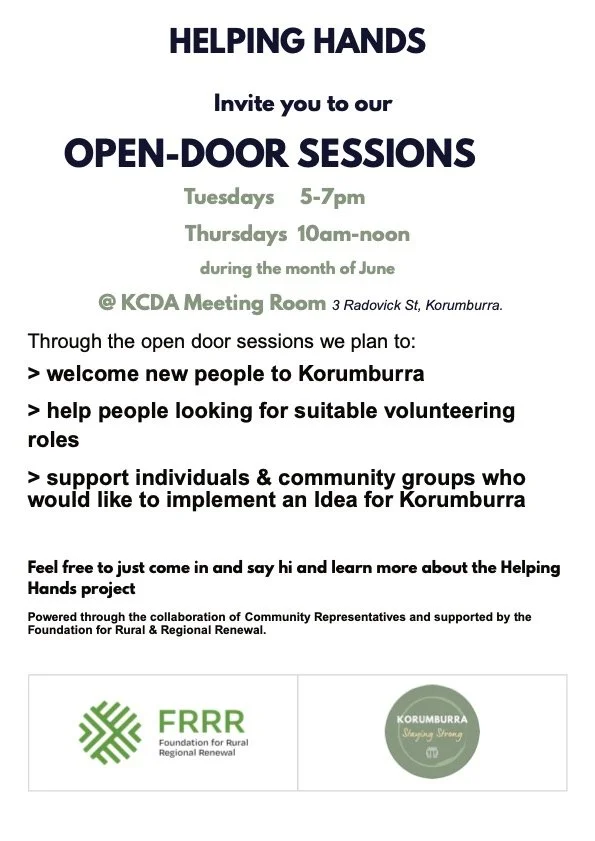 Helping Hands Open-Door Sessions — Korumburra Community Website