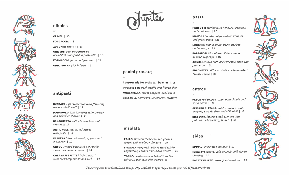 Menu — Jupiter