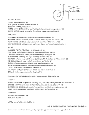 Menu — Jupiter
