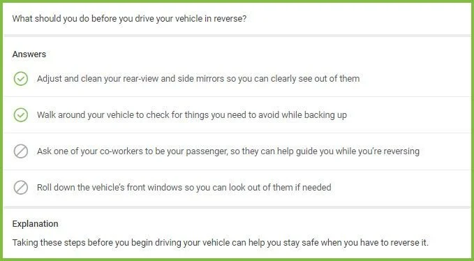 Driver Safety - Reversing a Vehicle for Right-Side Drivers — Axonify ...