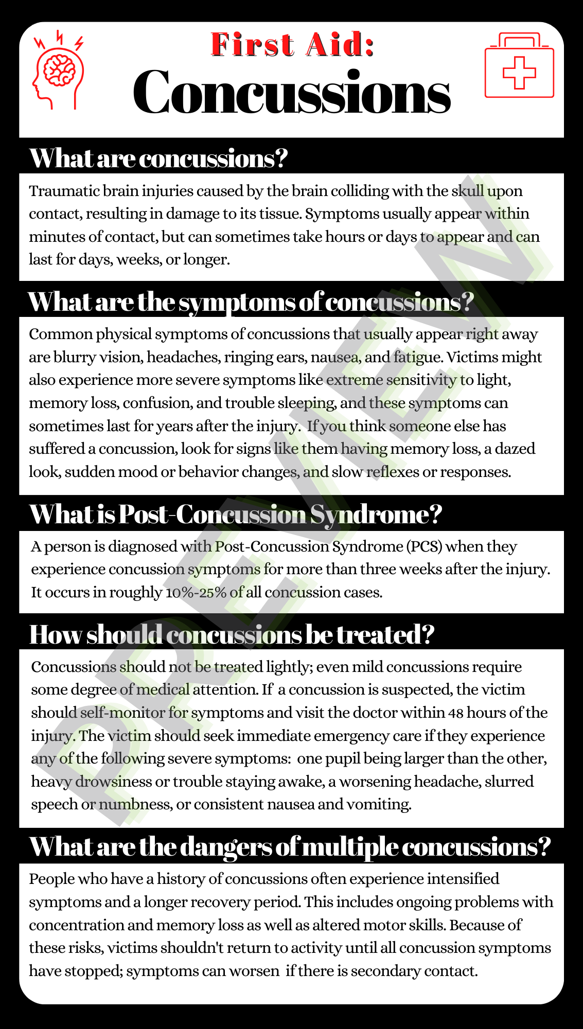 First Aid - Concussions — Axonify Content Marketplace