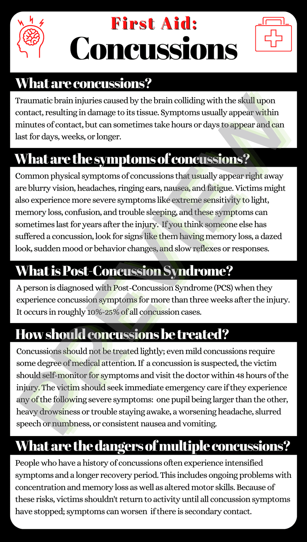 First Aid - Concussions — Axonify Content Marketplace