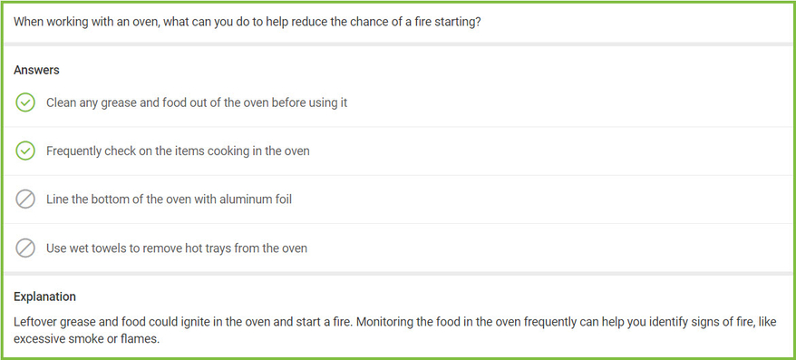 Food Safety - Hot Surfaces — Axonify Content Marketplace