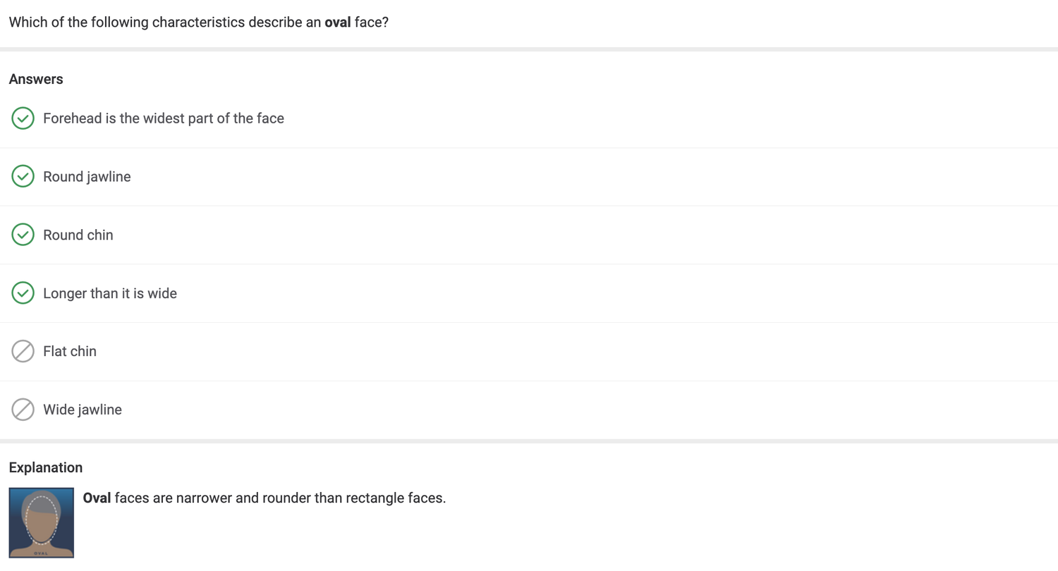 Identifying Face Shapes — Axonify Content Marketplace