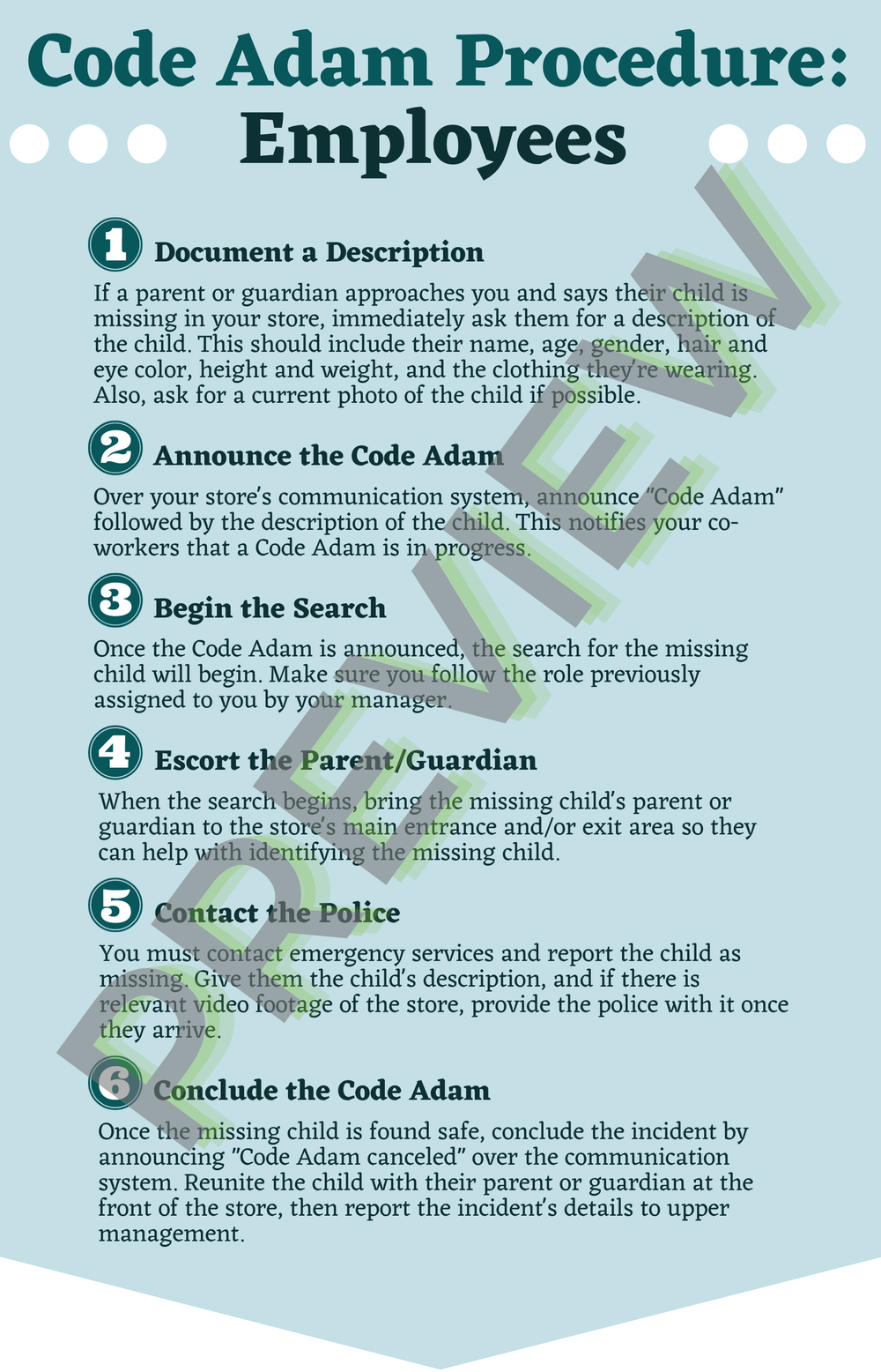 Emergency Preparedness - Missing Child - Retail — Axonify Content Marketplace