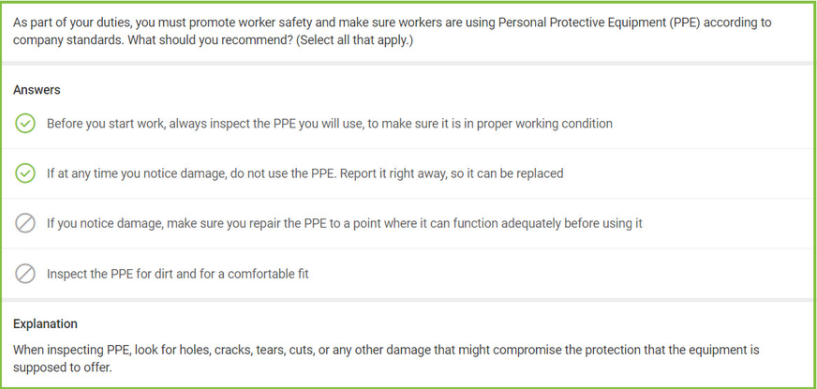 Personal Protective Equipment (PPE) 🌎 — Axonify Content Marketplace
