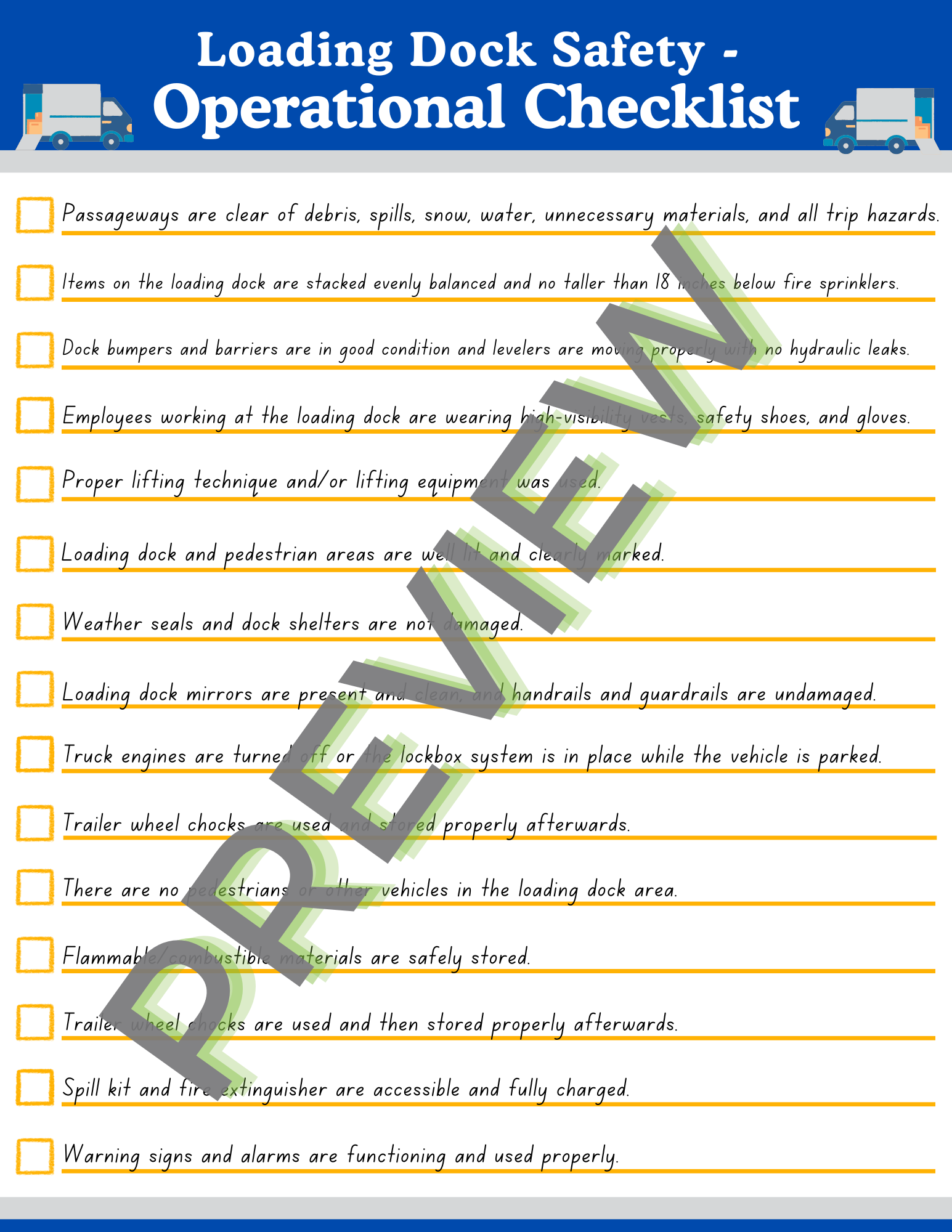 Loading Dock Safety – General Loading and Unloading Procedures ...