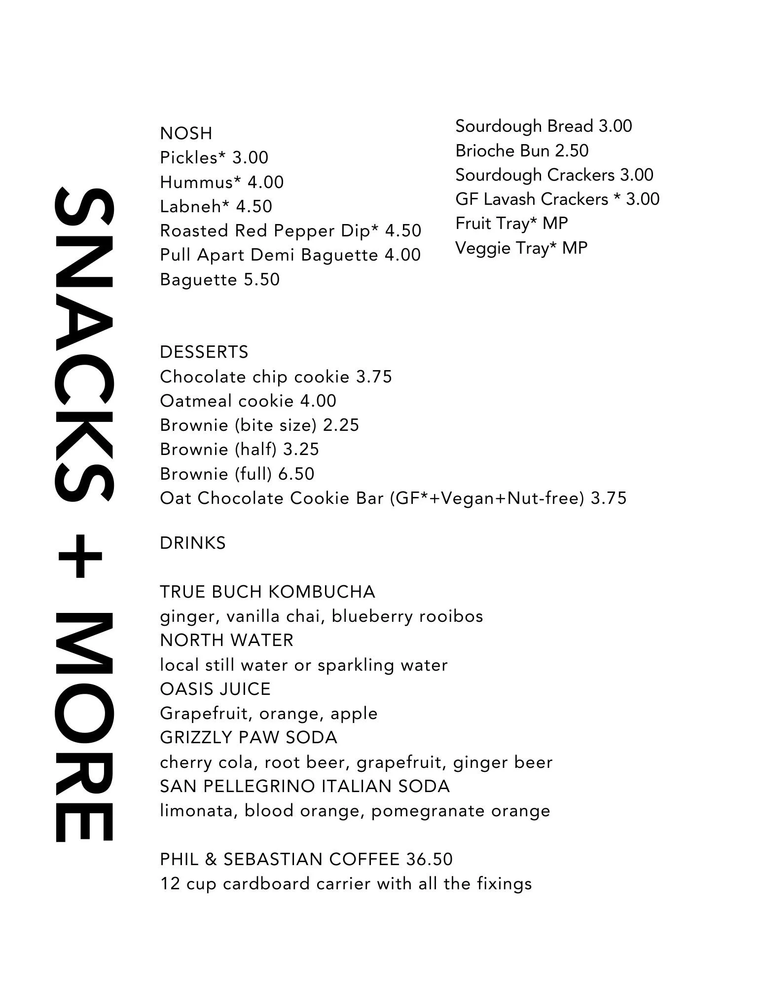 Sidewalk Citizen Bakery Catering