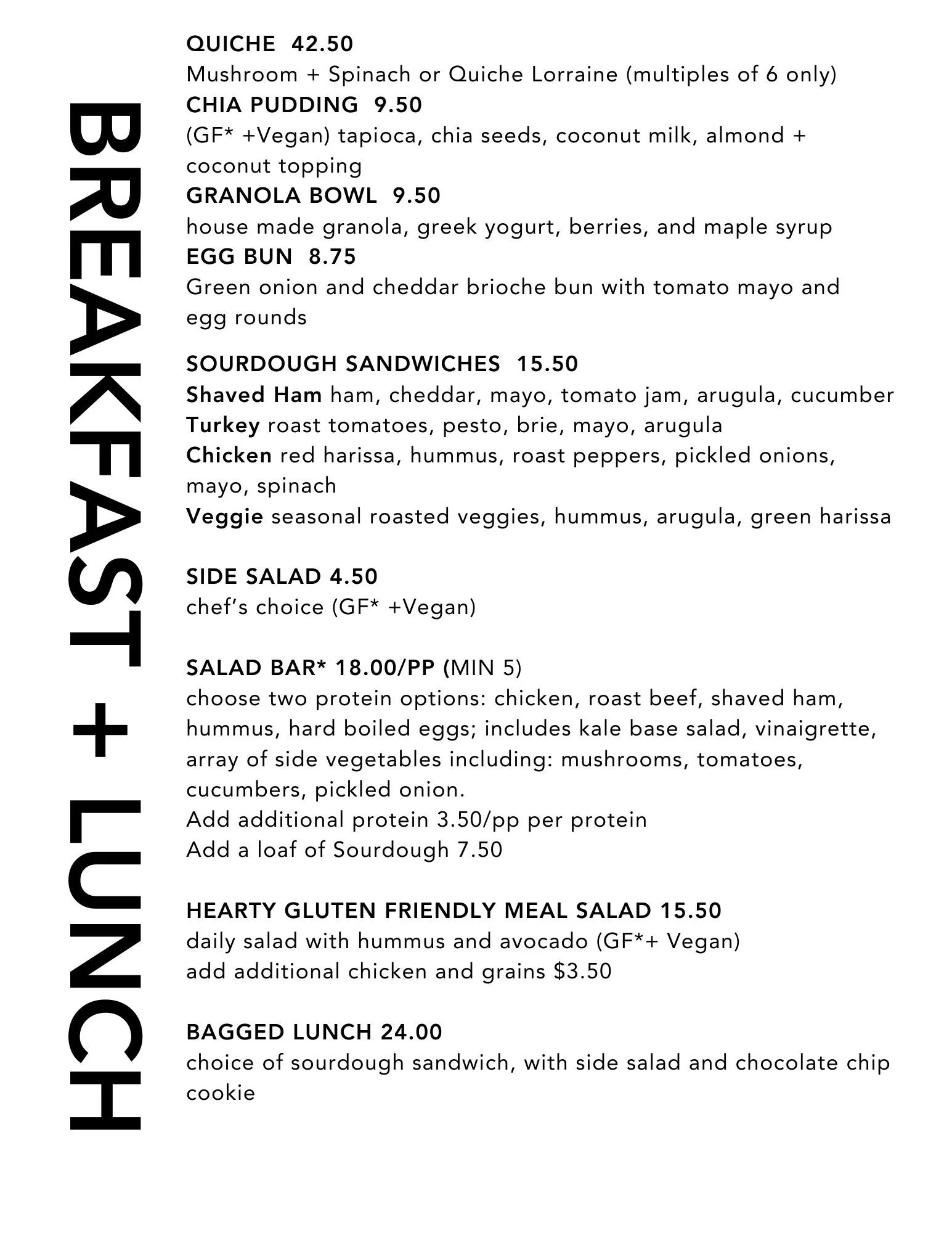 Sidewalk Citizen Bakery Catering