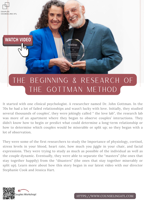 THE BEGINNING & RESEARCH OF THE GOTTMAN METHOD