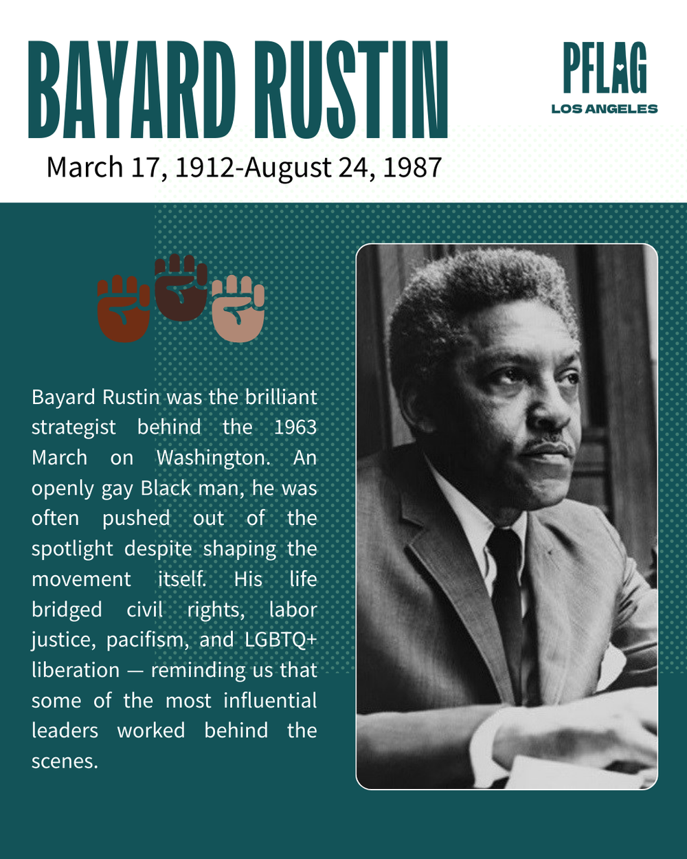 Black History Month: Bayard Rustin’s Courage Changed America | PFLAG ...