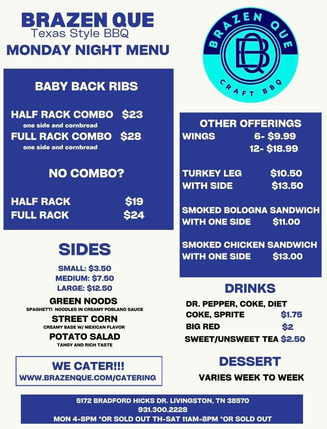 Brazen Que | Texas Craft BBQ in Middle TN