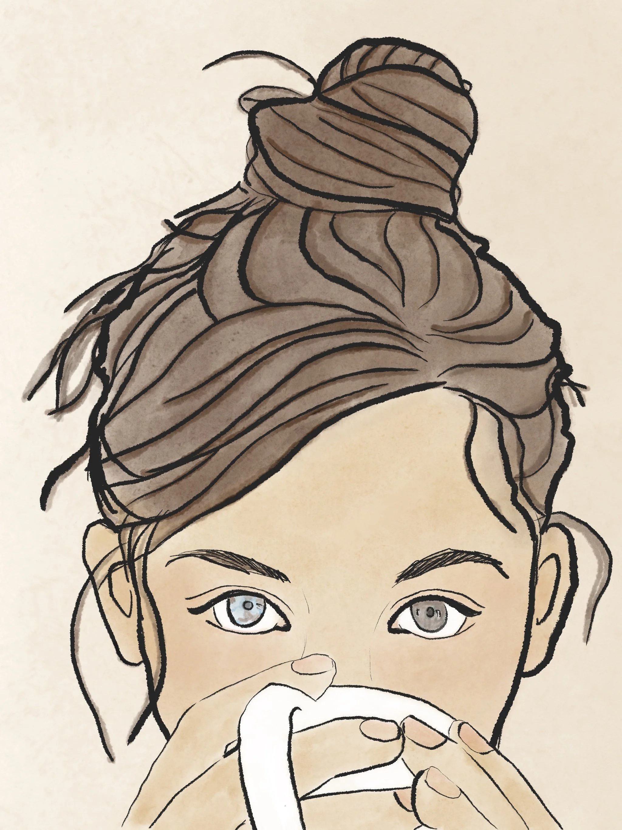 How To Draw A Messy Bun From The Front