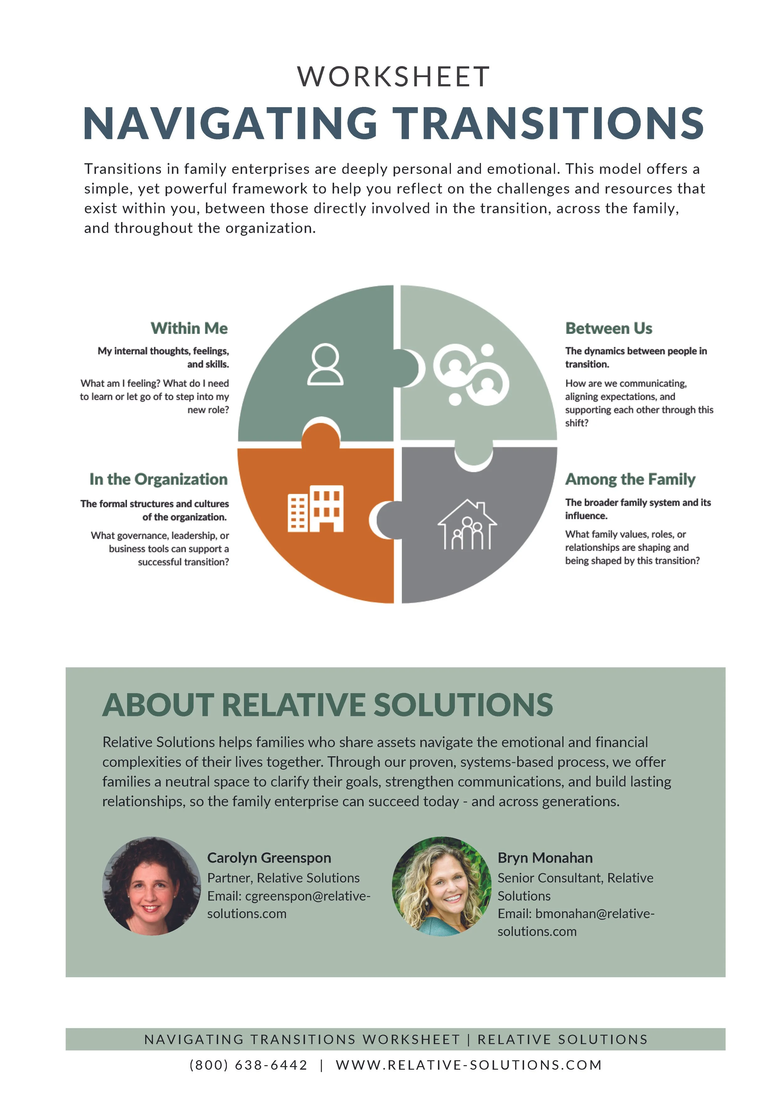 Transitions Conference 2025 — Relative Solutions