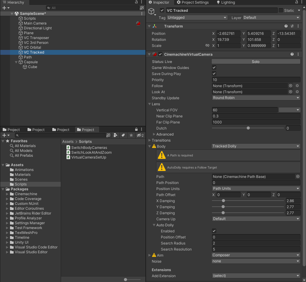 Unique Types of Body Settings in Virtual Cameras — Star Force Games