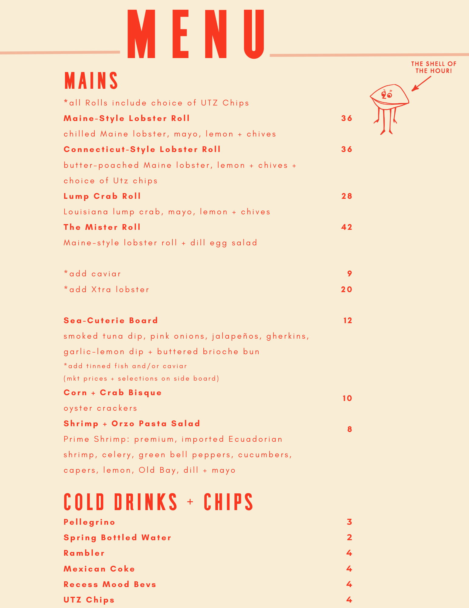 Menu 1 — the nell shell