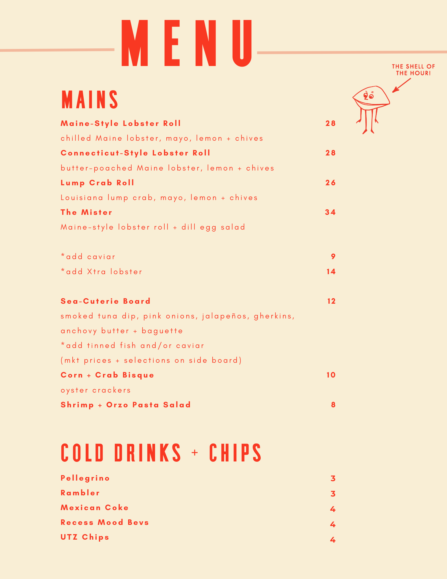 Menu 1 — the nell shell