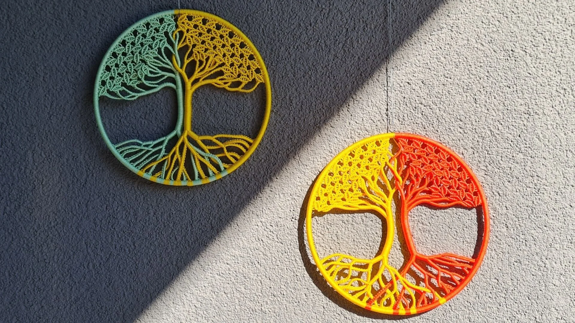 Two-Color Tree of Life Macrame Guide — EwiMacrame