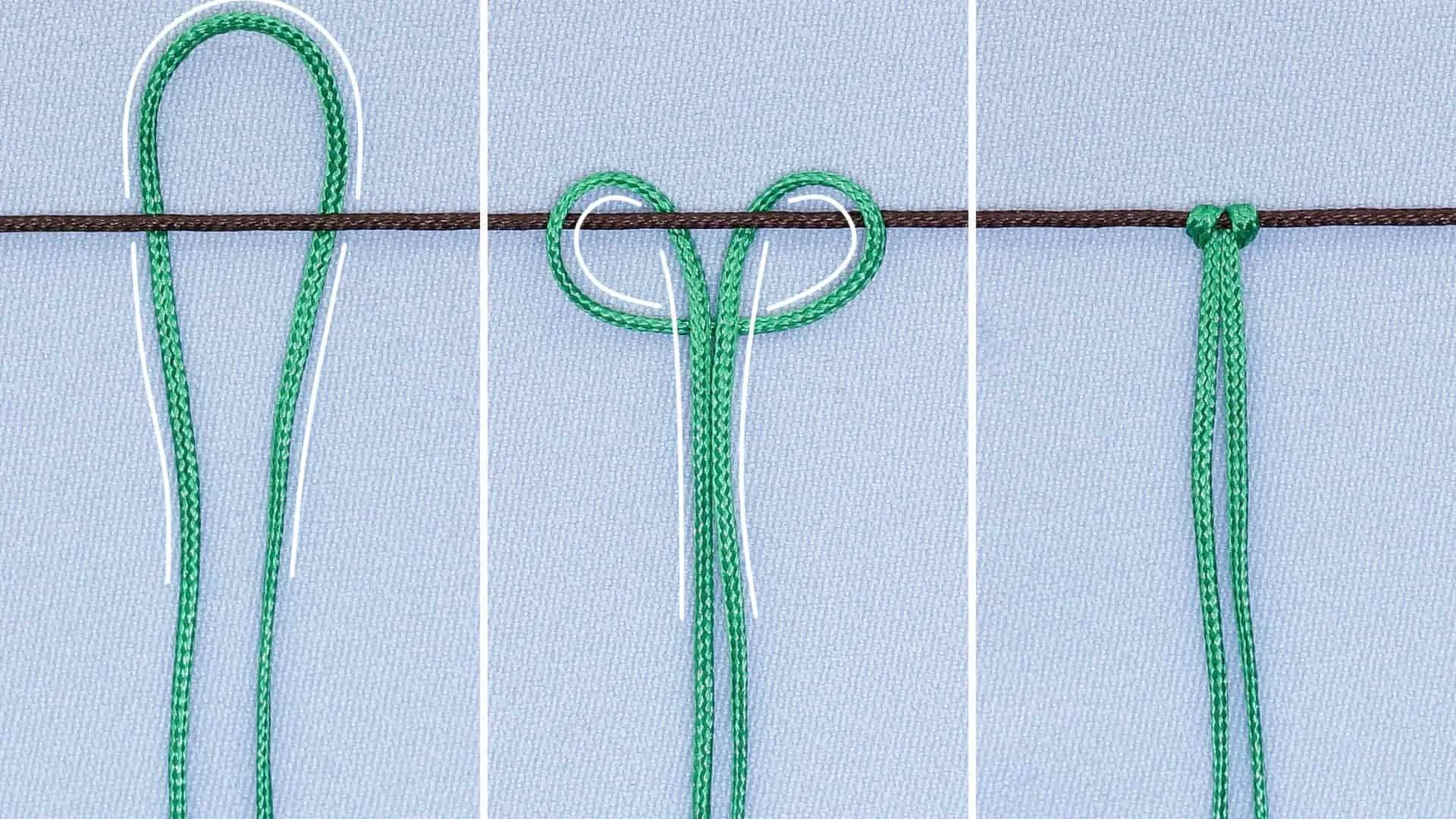Reverse Lark's Head Knot — EwiMacrame | Micro Macrame
