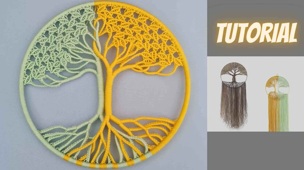 Two-Color Tree of Life Video & PDF Guide — EwiMacrame | Micro Macrame