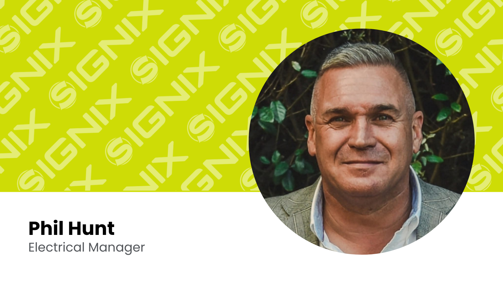 Congratulations, Phil Hunt — Signix