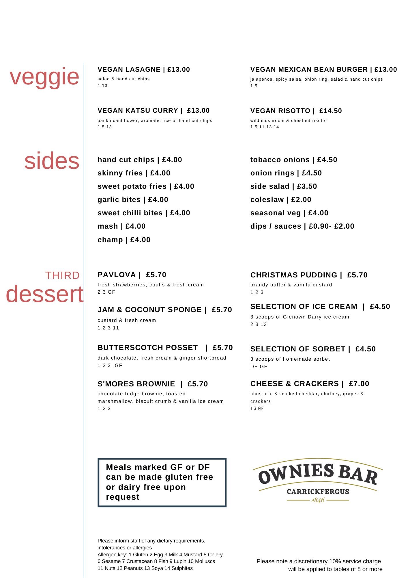 Sunday — Ownies Bar and Bistro